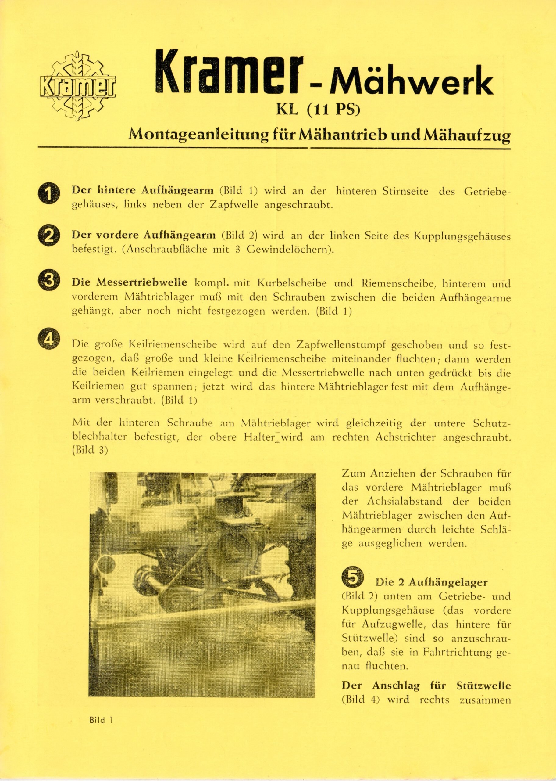 Unterlagen Kramer KL 11 | Ronnys alte Technik