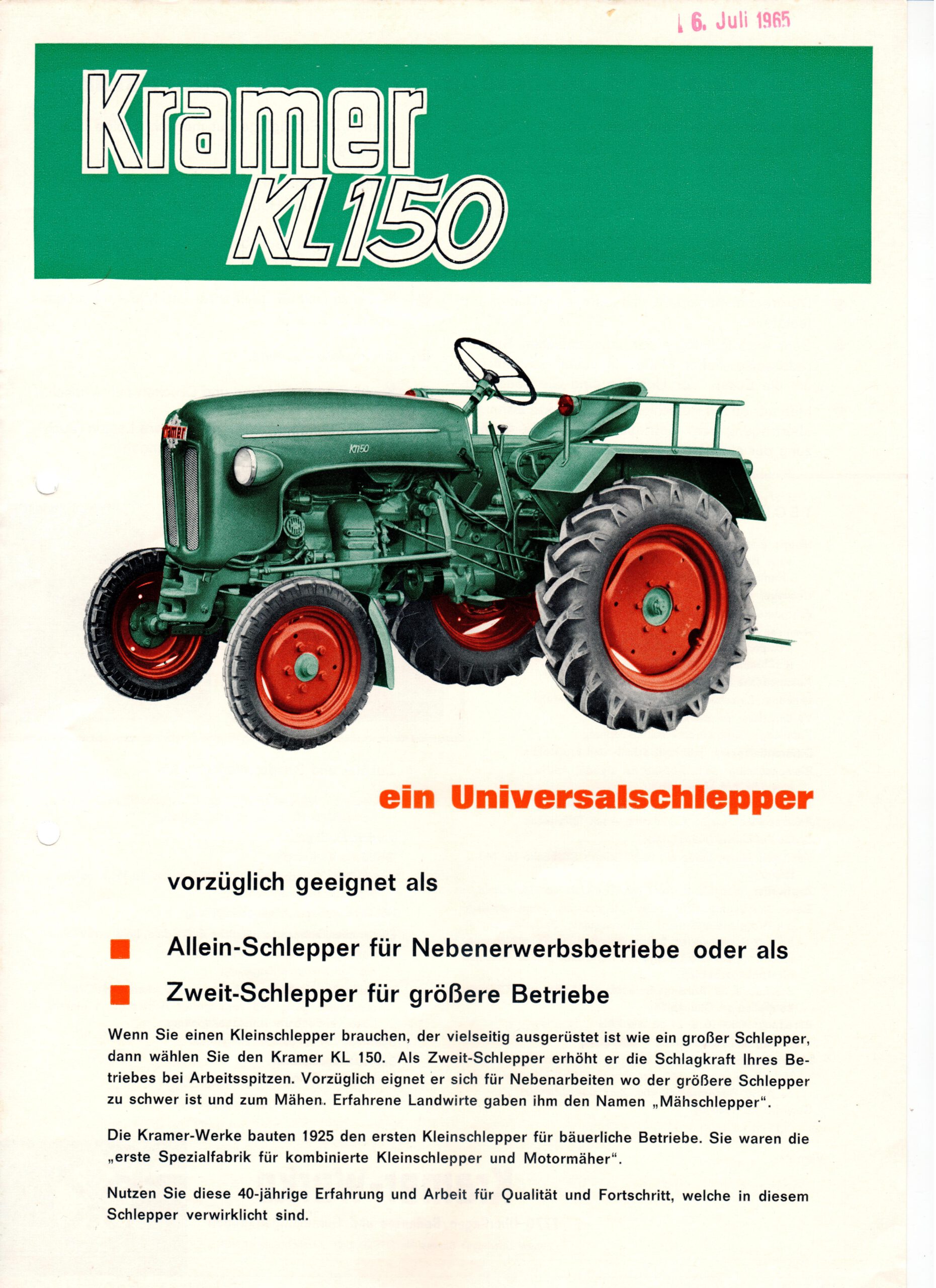 diverse Kramer- Unterlagen | Ronnys alte Technik